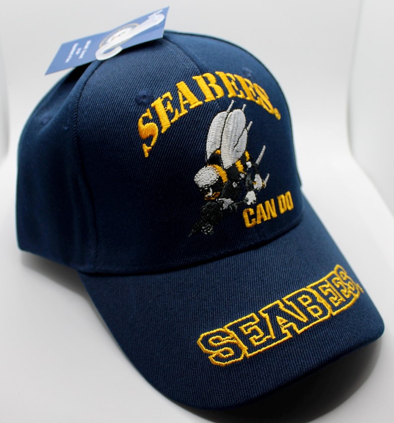 U.S. Navy Blue Hat. Seabees U.S Navy Logo Cap. Navy Baseball Hat ...