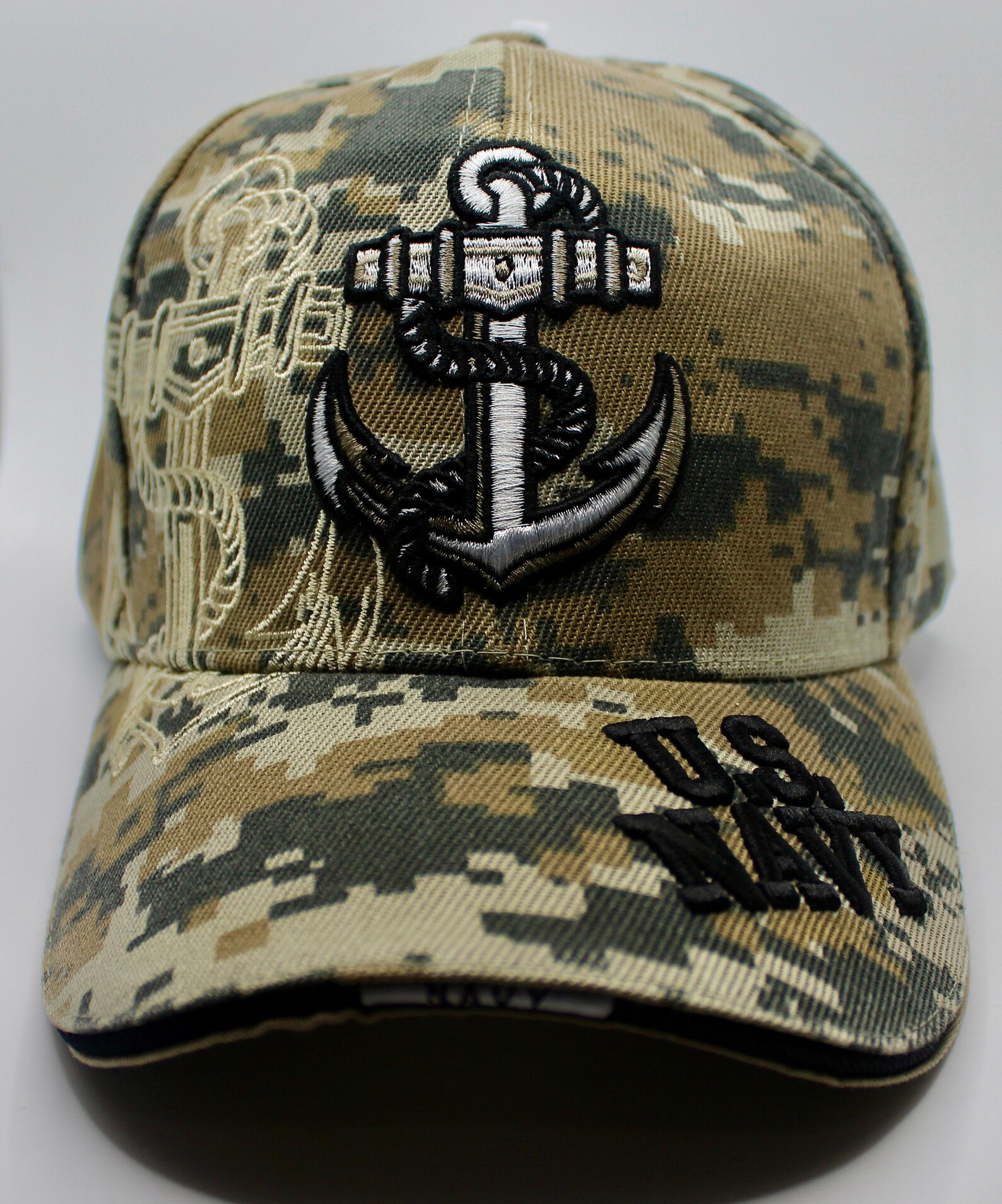U.S Navy Anchor Hat. U.S. Navy Camo Cap. Anchor US Navy Baseball Hat ...