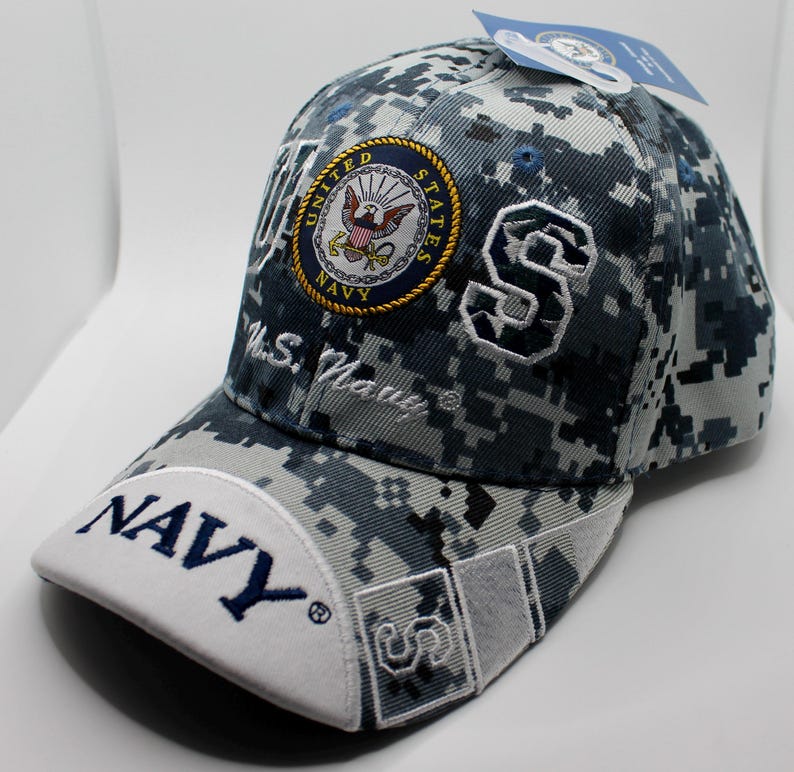 US Navy Camo Hat. U.S Navy Cap. US Military Baseball Hat. Officially ...