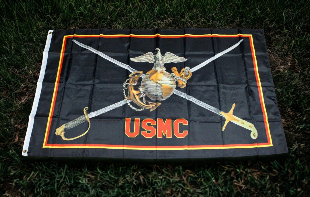Marine Corps 3x5 Flag. USMC Eagle Globe Anchor Banner. Officially USMC ...