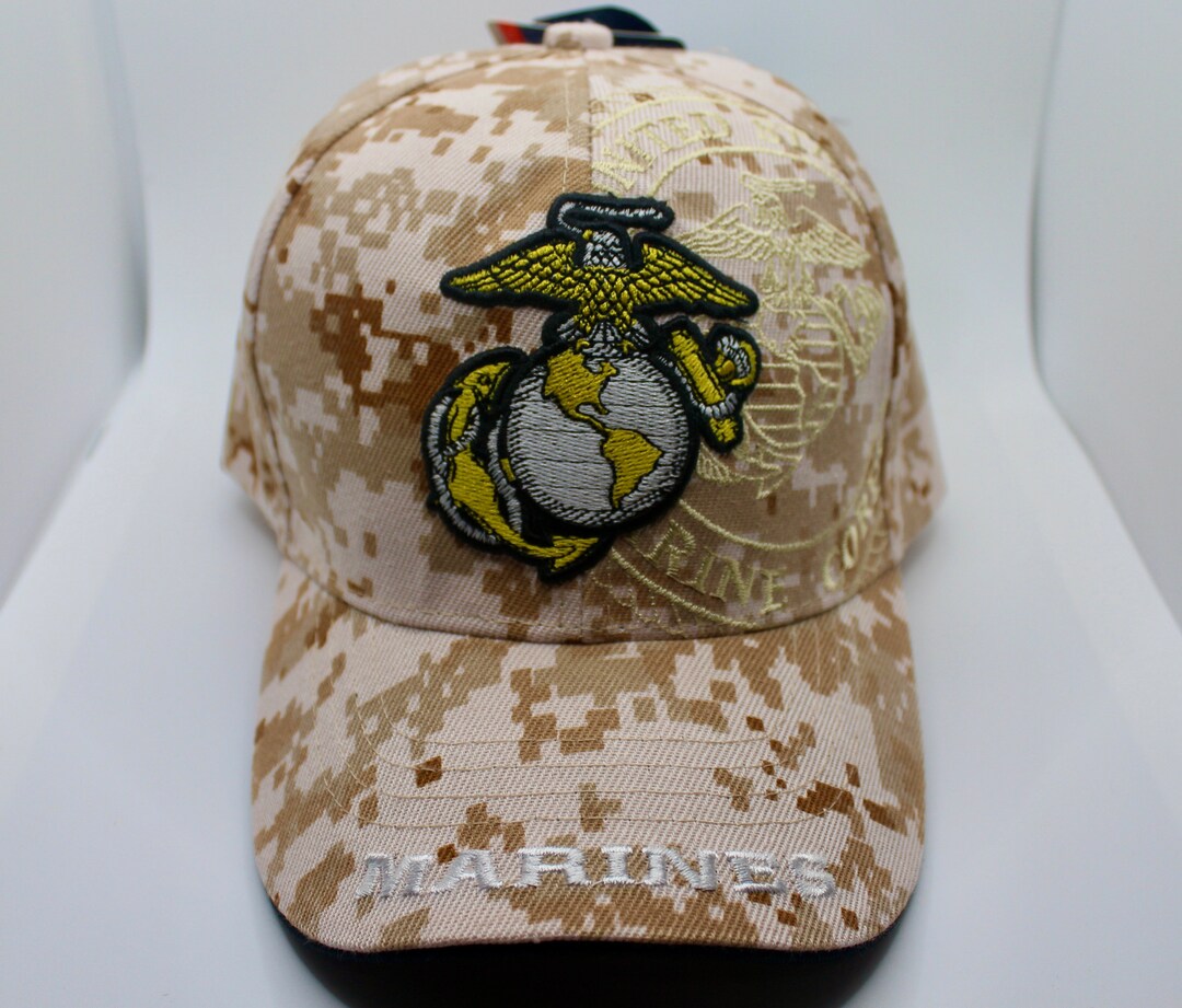 U.S. Marines Hat. Big Marine Corps Logo Camo Hat. Officially Licensed ...