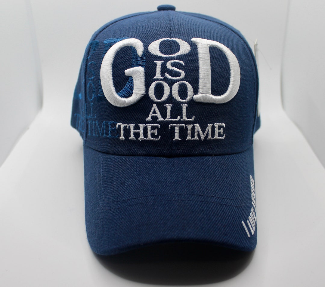 God is Good All the Time Hat. Jesus Baseball Cap. Christian Blue Hat ...