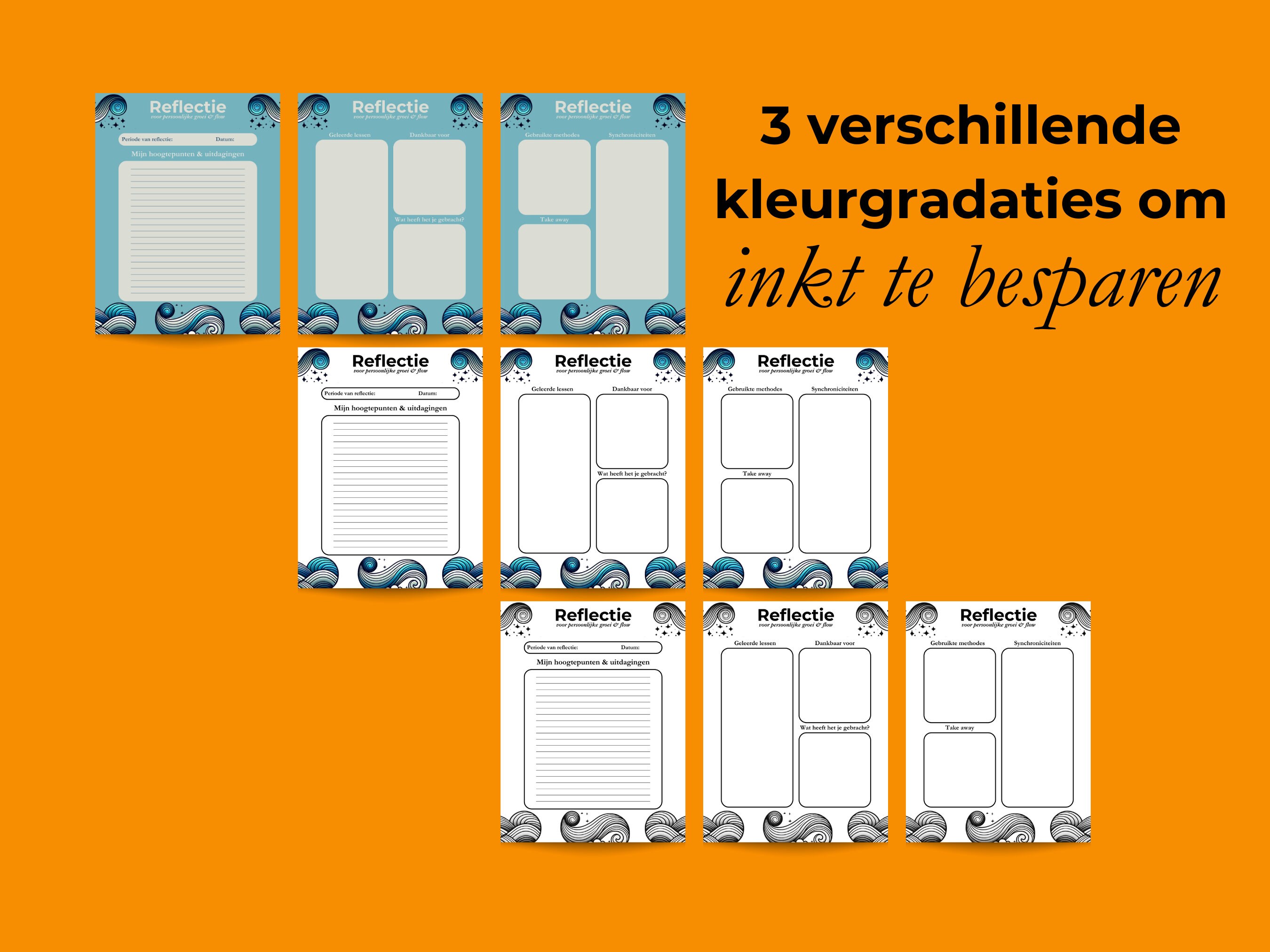 REFLECTIE Template: 10 Stappen Voor Persoonlijke Groei & Leven in Flow, Digitale Journal Gids ...