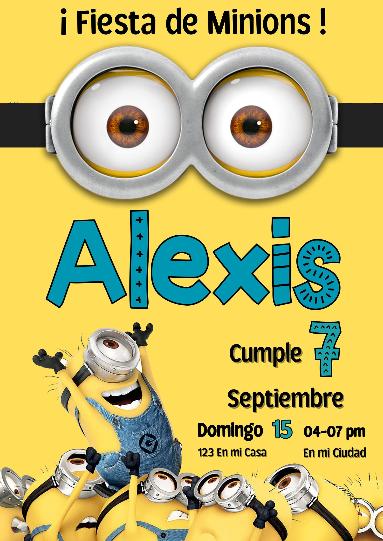 Minions Birthday Template, Editable in Canva. Minions Birthday ...