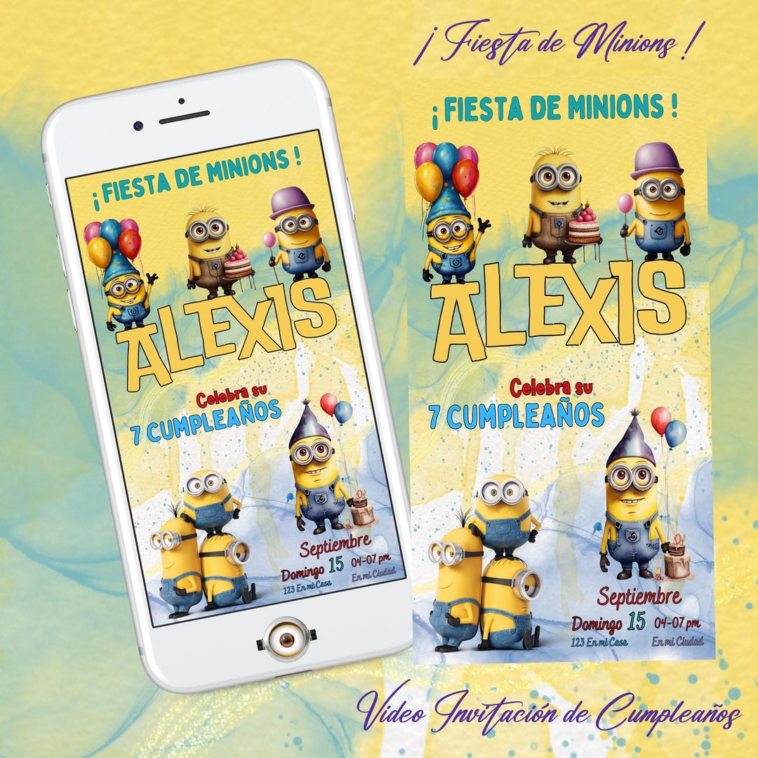 Minions Birthday Template, Editable in Canva. Minions Birthday ...