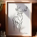 Stag Line Drawing, Wall Art, Nature Artwork, Abstract One Line Sketch ...