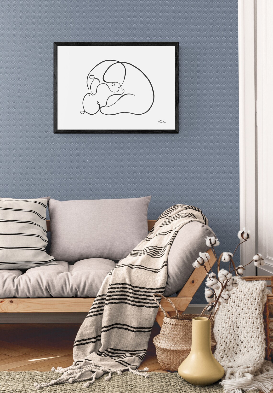 Bear and Cub Line Art, Line Drawing Print, Artwork, Abstract One Line ...