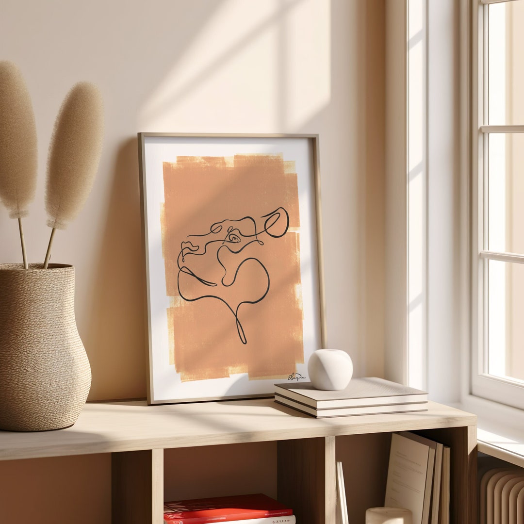 Lioness Line Drawing, Wall Art, Digital Download, Abstract One Line Art ...