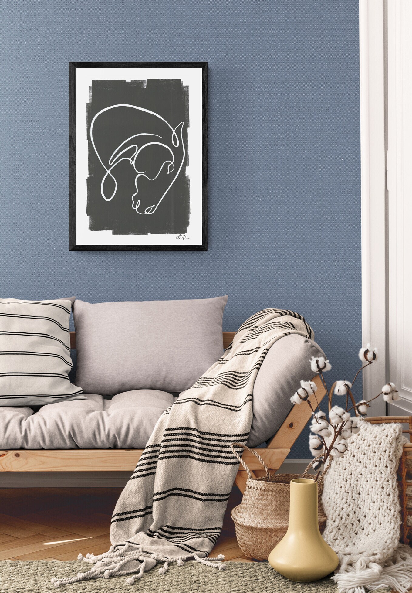 Horse Line Art, Line Drawing Print, Equine Artwork, Abstract One Line ...