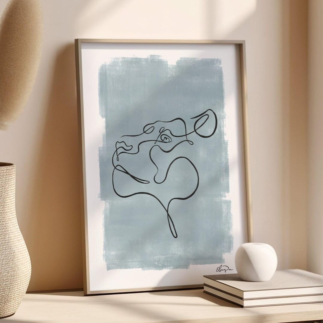 Lioness Line Drawing, Wall Art, Digital Download, Abstract One Line Art ...