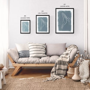 Swimming Fish Line Art, Digital Download, Line Drawing, Hand-painted ...