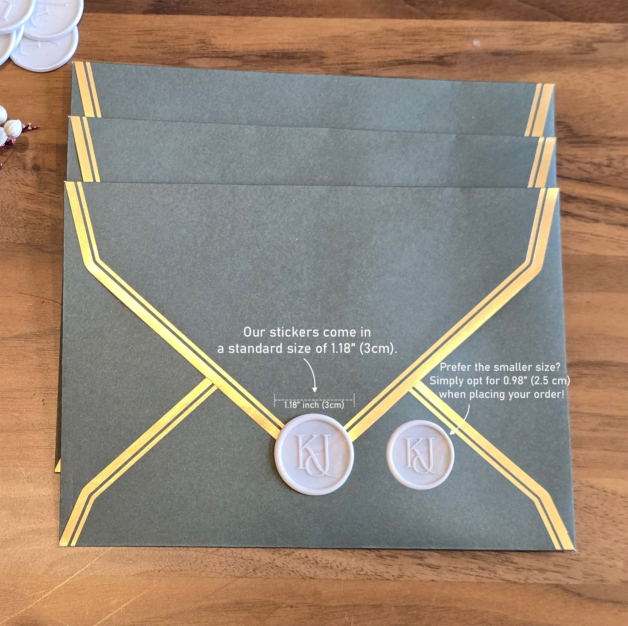 Customizable Wax Seal Stickers for Wedding Invites Elegant Invitation ...