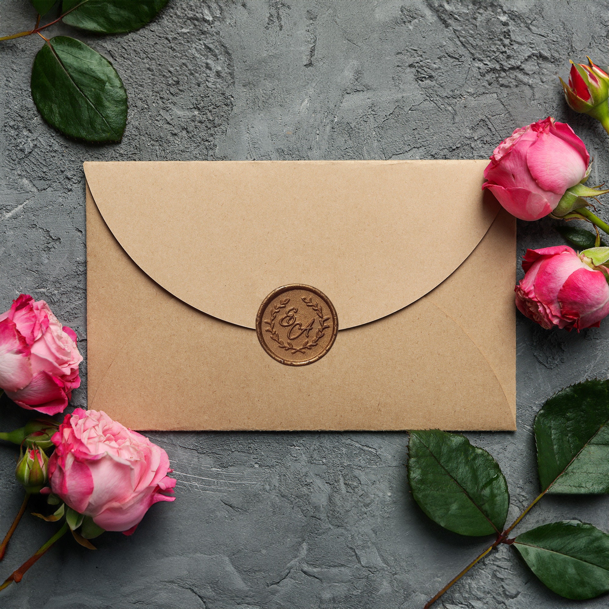 Customizable Wax Seal Stickers for Wedding Invites Elegant Invitation ...
