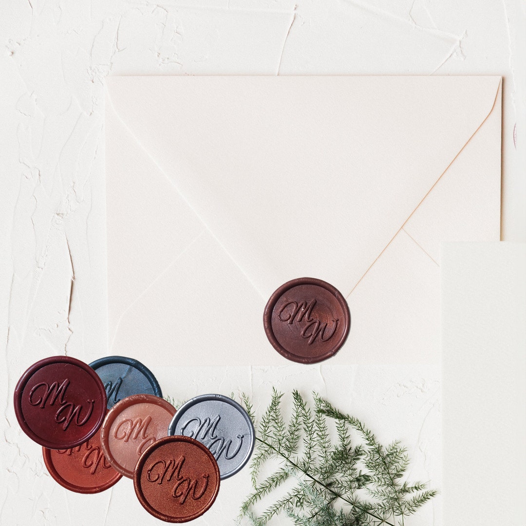 Custom Wax Seals, Monogram Wax Seal Stickers, Self-adhesive Wax Seal ...