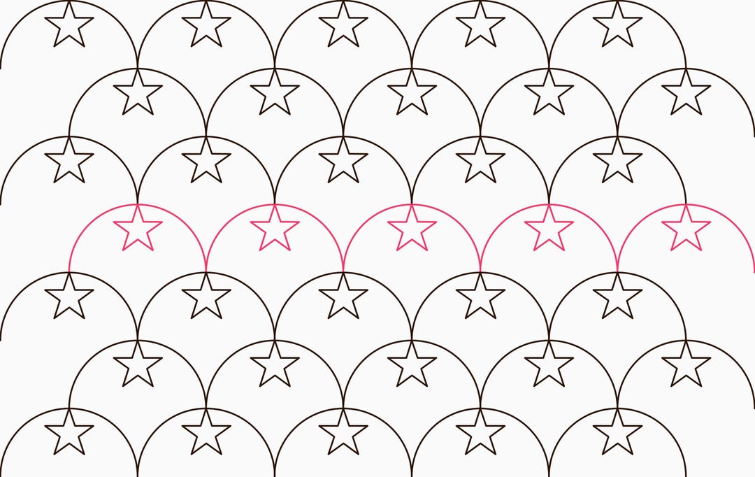 Clam Shell With Stars Edge-2 Edge- ,longarm Patterns, Pantographs ...