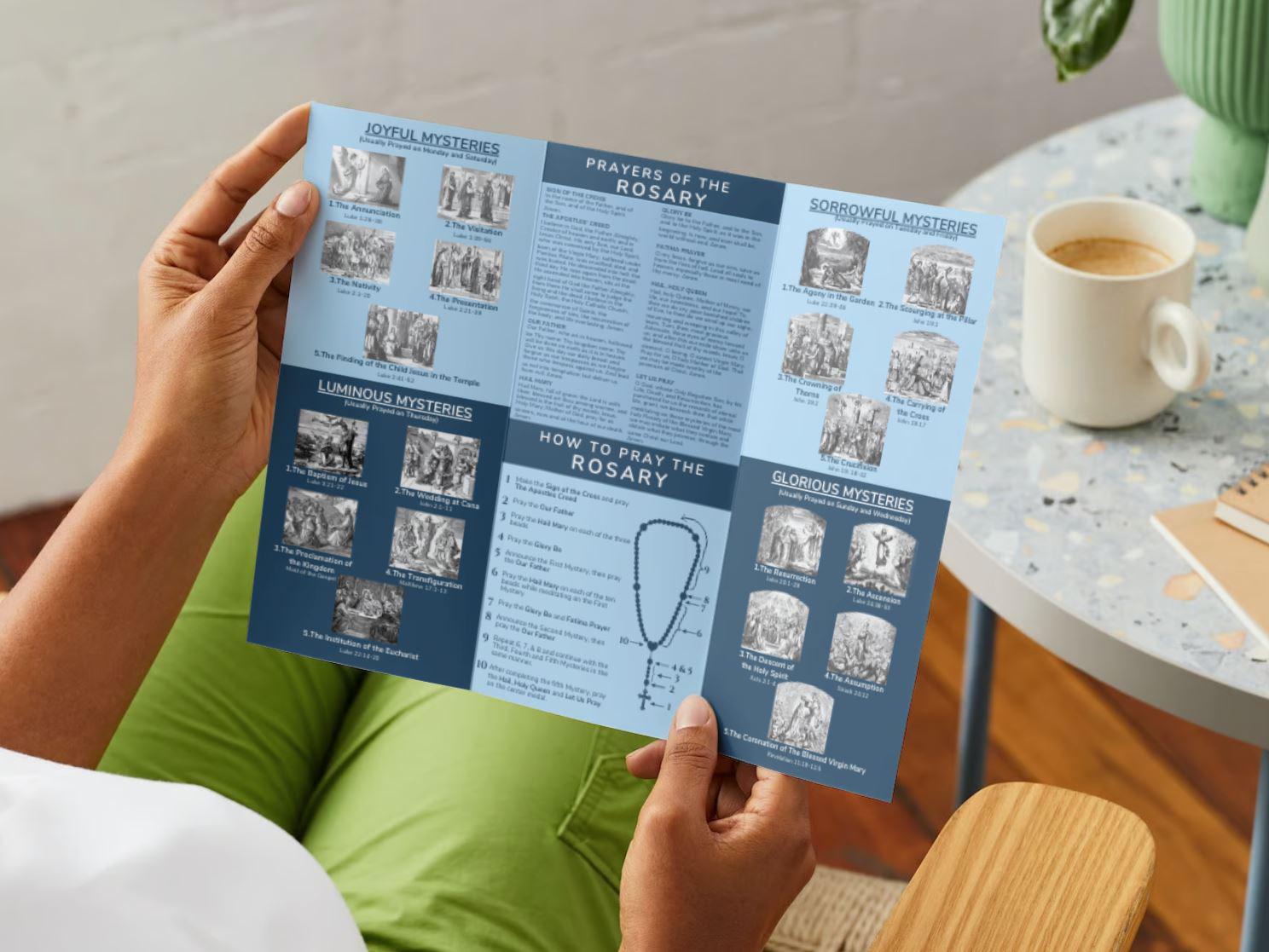 How to Pray the Holy Rosary Pamphlet (with Scriptural References) Set ...