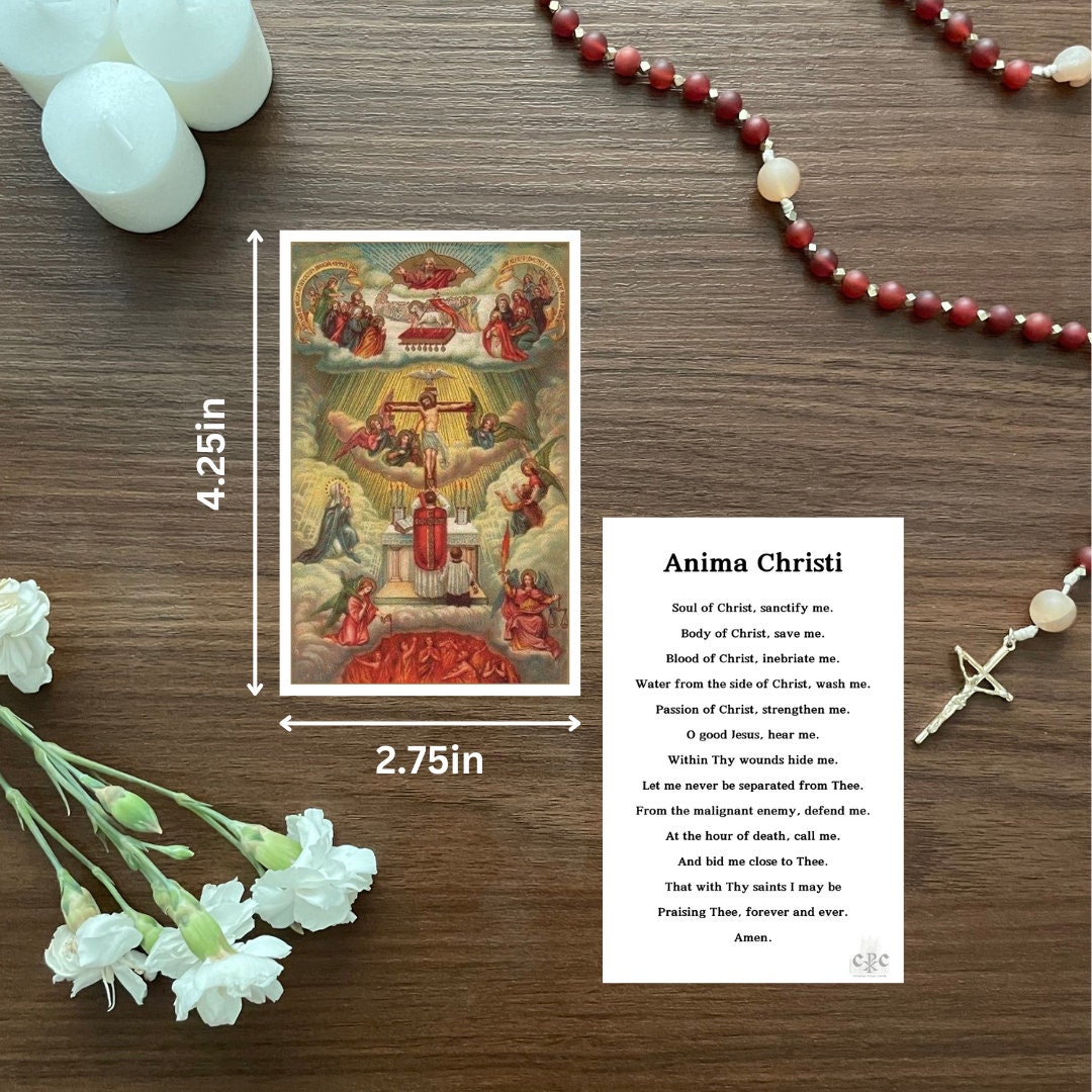 Holy Sacrifice of the Mass Prayer Card (anima Christi) Set of 33 - Etsy
