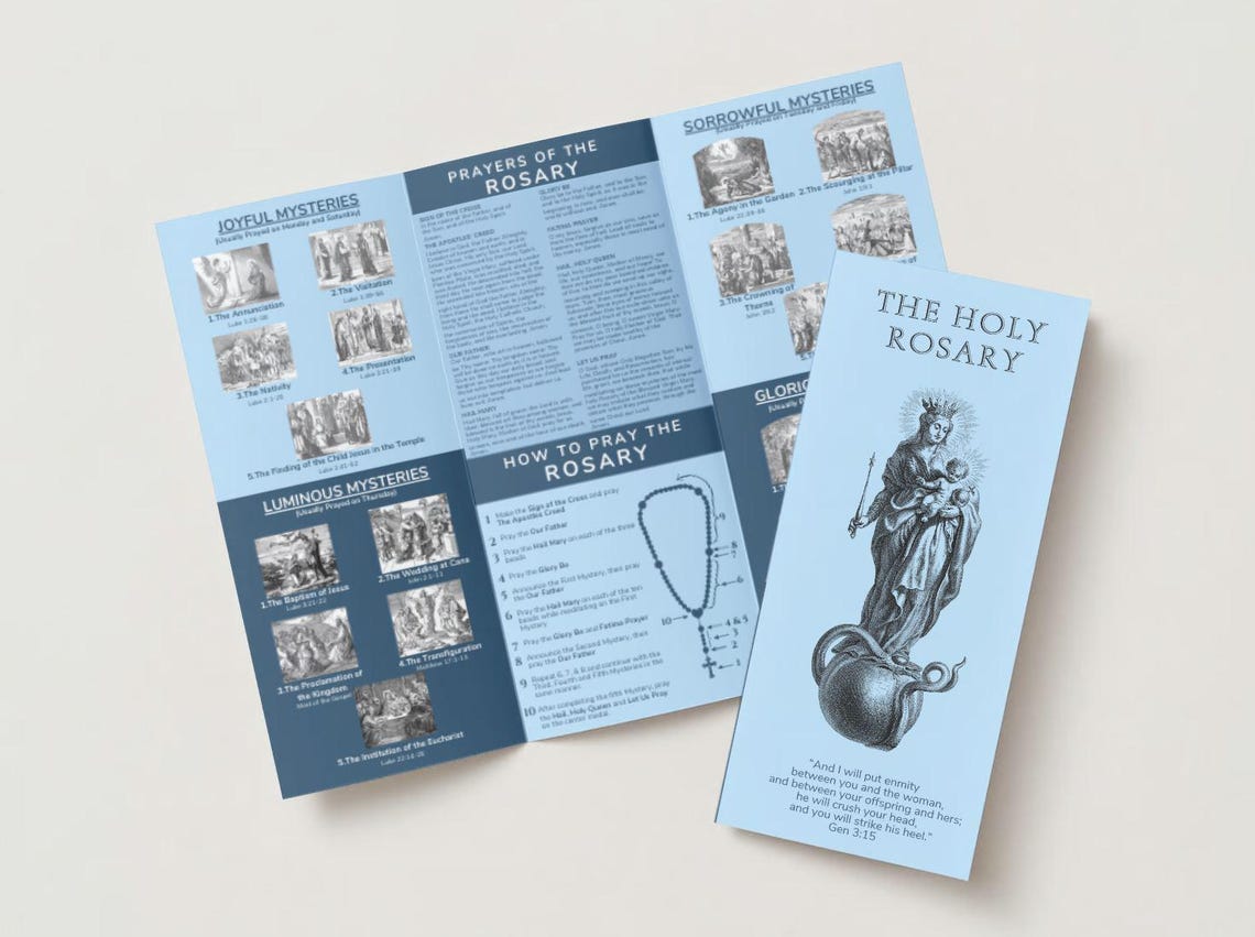 How to Pray the Holy Rosary Pamphlet (with Scriptural References) Set ...