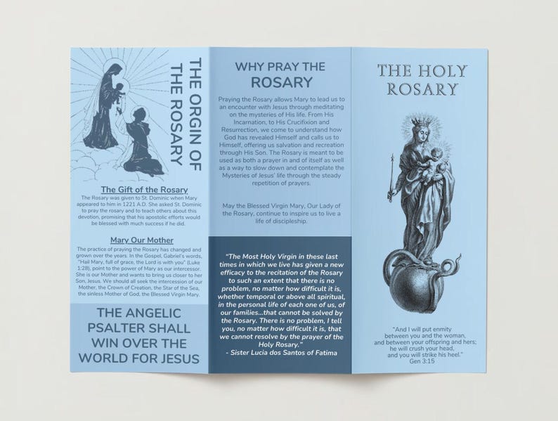 How to Pray the Holy Rosary Pamphlet (with Scriptural References) Set ...