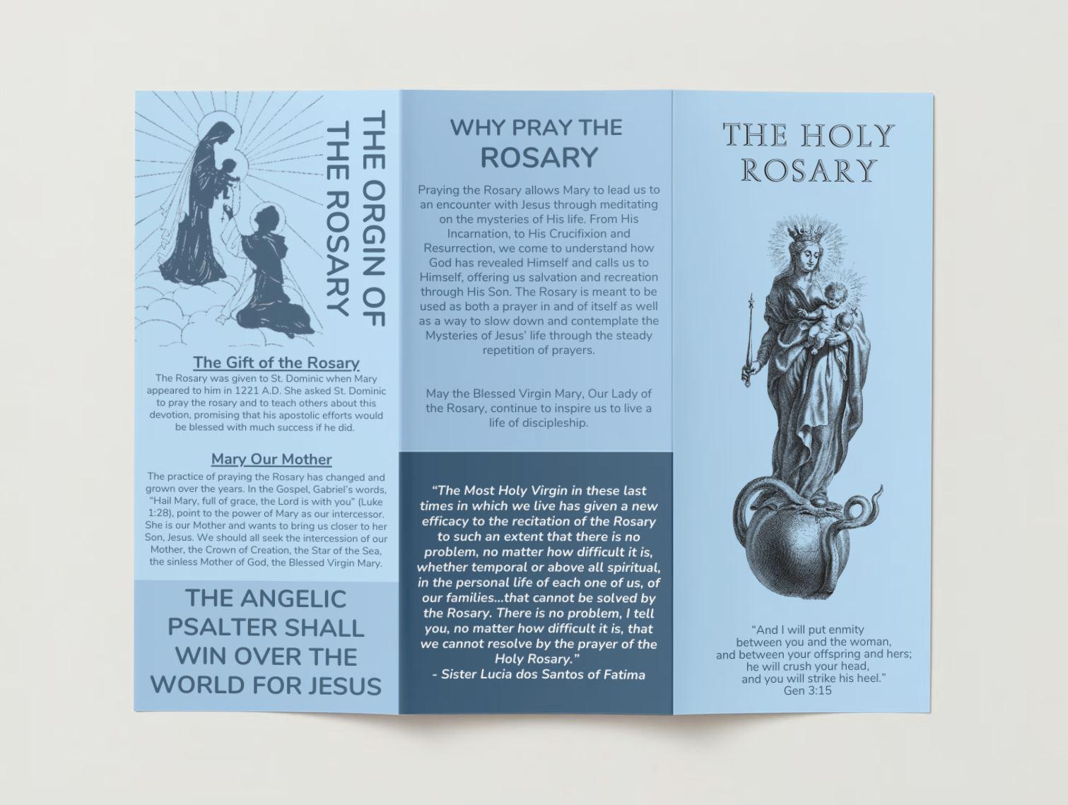 How to Pray the Holy Rosary Pamphlet (with Scriptural References) Set ...
