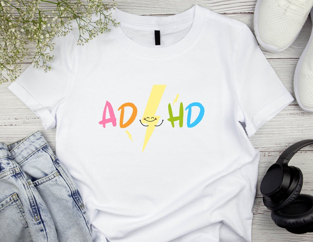 ADHD Lightning Bolt Smiley Face PNG, SVG, Print and Cut, Funny ...