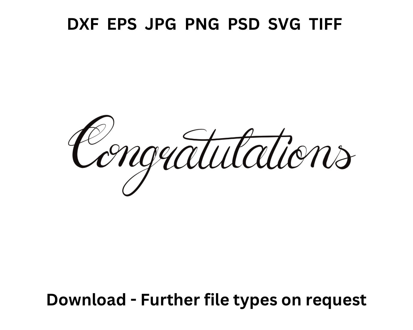 Handwritten Congratulations Lettering Elegant Calligraphy Script ...