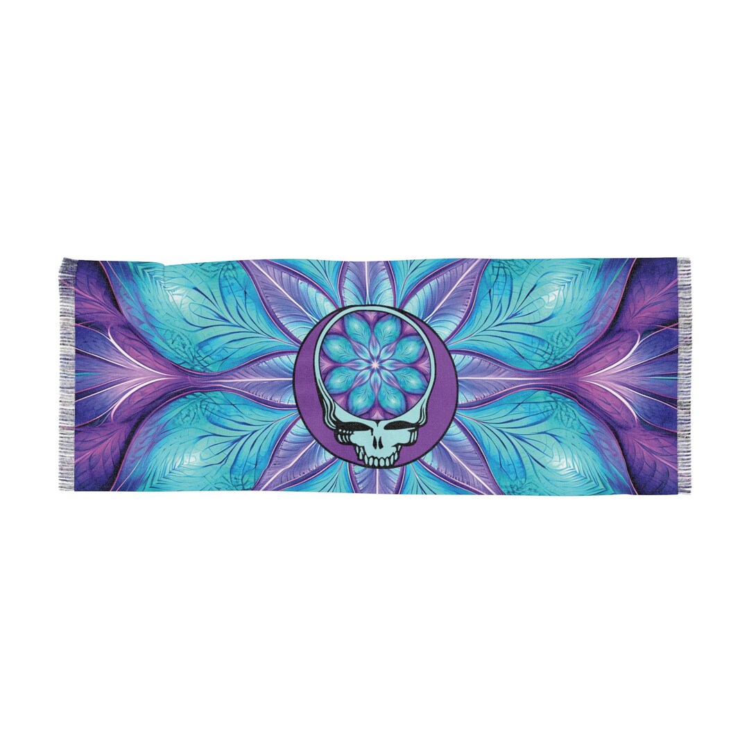 Pashmina Scarf, Grateful Dead Festival Attire, Vibrant Concert ...