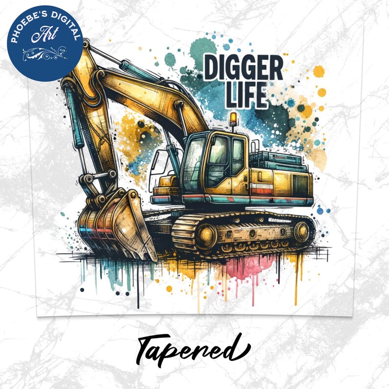 Digger Life Tumbler Wrap, Excavator PNG (digital Download) - Etsy