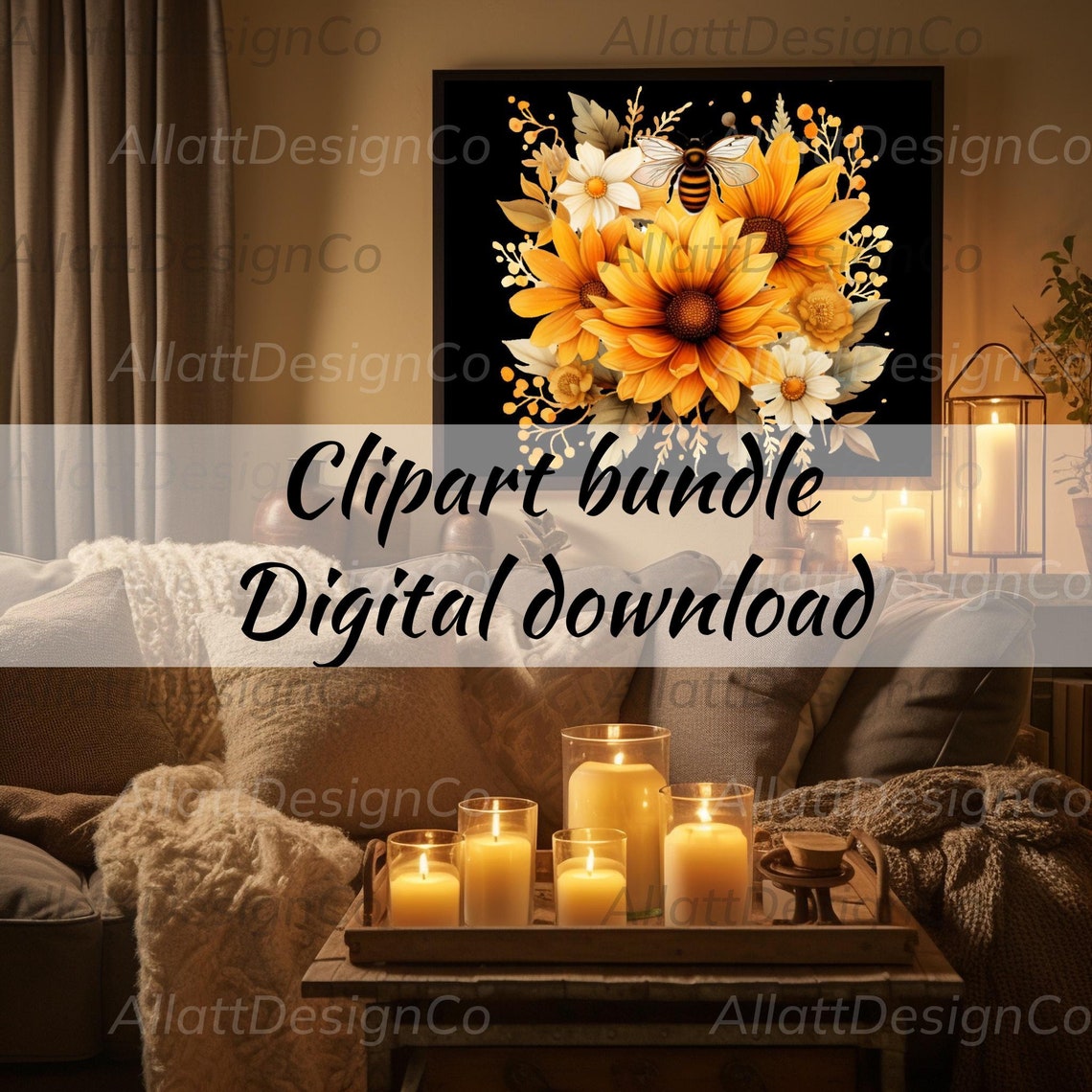 Watercolor Litha Clipart Png Set Floral Pagan Holiday Wiccan Art ...