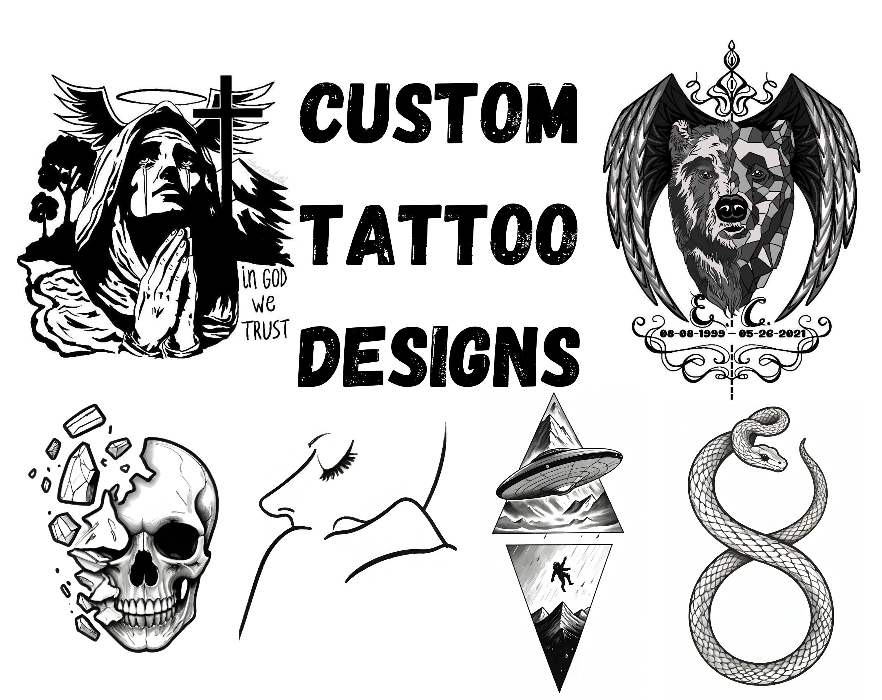 Custom Tattoo Design Tattoo Art Personalised Tattoo Design Unique ...