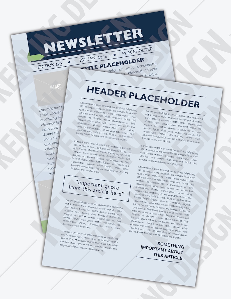 Editable Newsletter Template, Editable Newsletter Template, Business ...