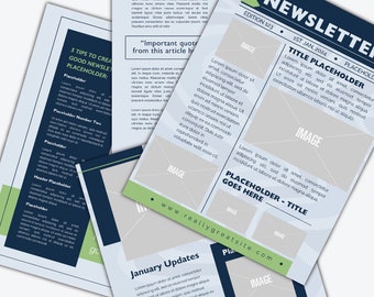 Editable Newsletter Template, Editable Newsletter Template, Business ...