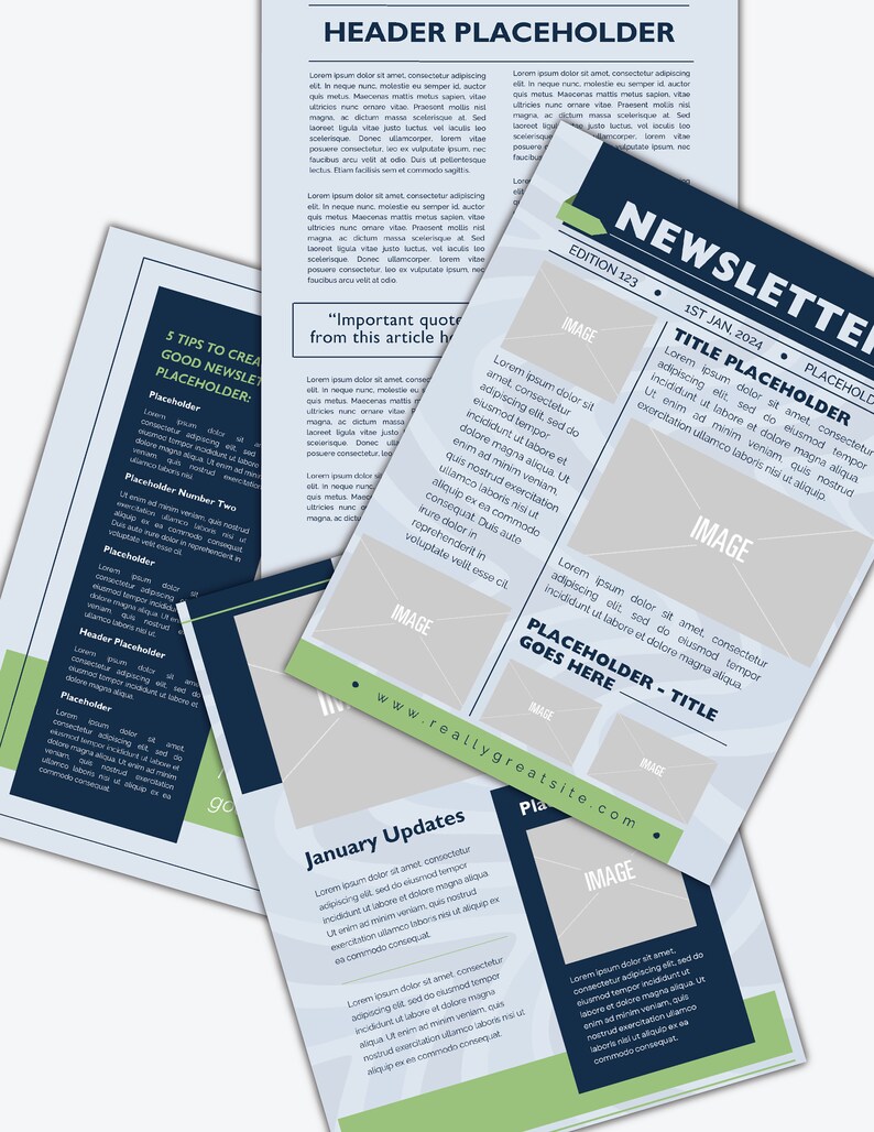Editable Newsletter Template, Editable Newsletter Template, Business ...