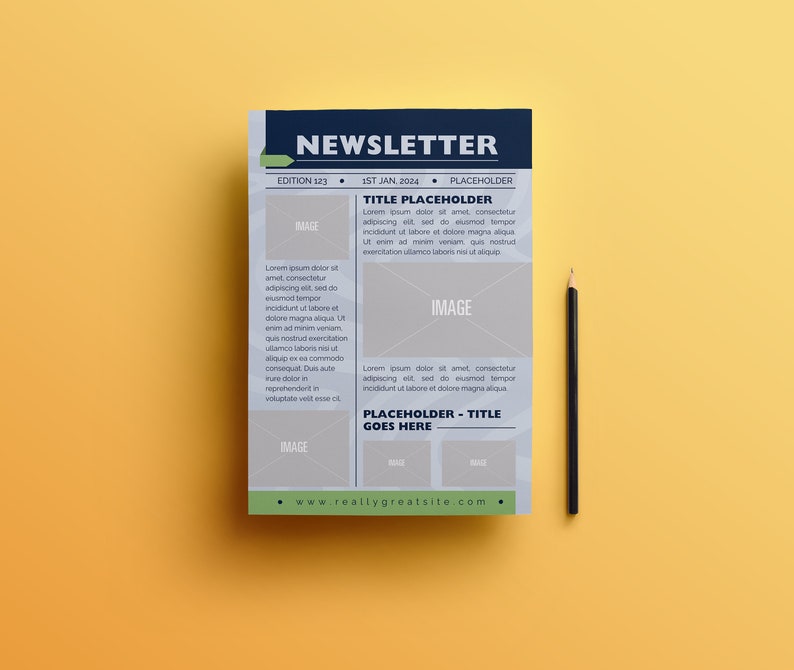 Editable Newsletter Template, Editable Newsletter Template, Business ...