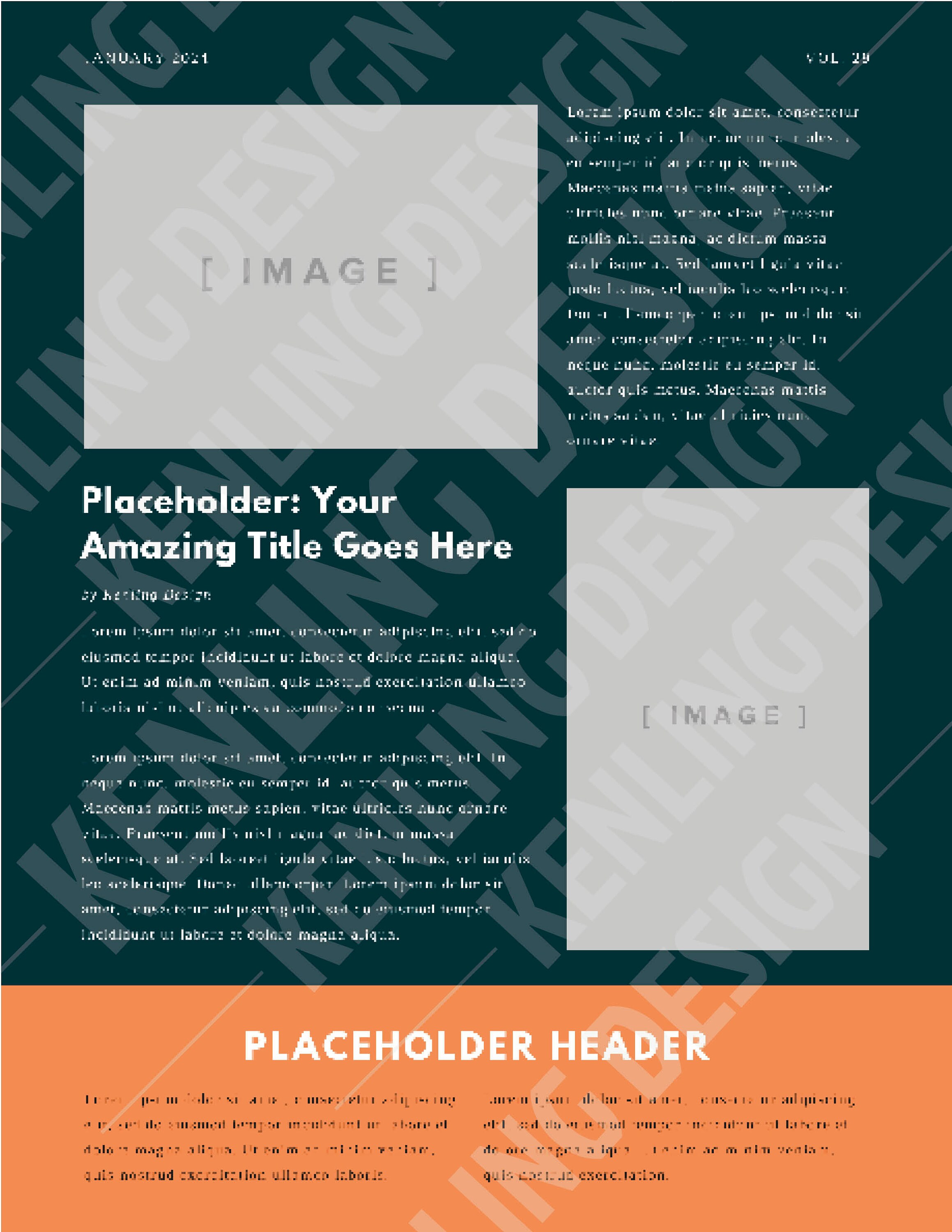 Editable Newsletter Template, Editable Newsletter Template, Business ...