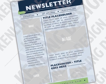 Editable Newsletter Template, Editable Newsletter Template, Business ...