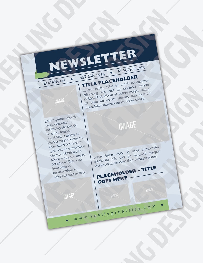 Editable Newsletter Template, Editable Newsletter Template, Business ...