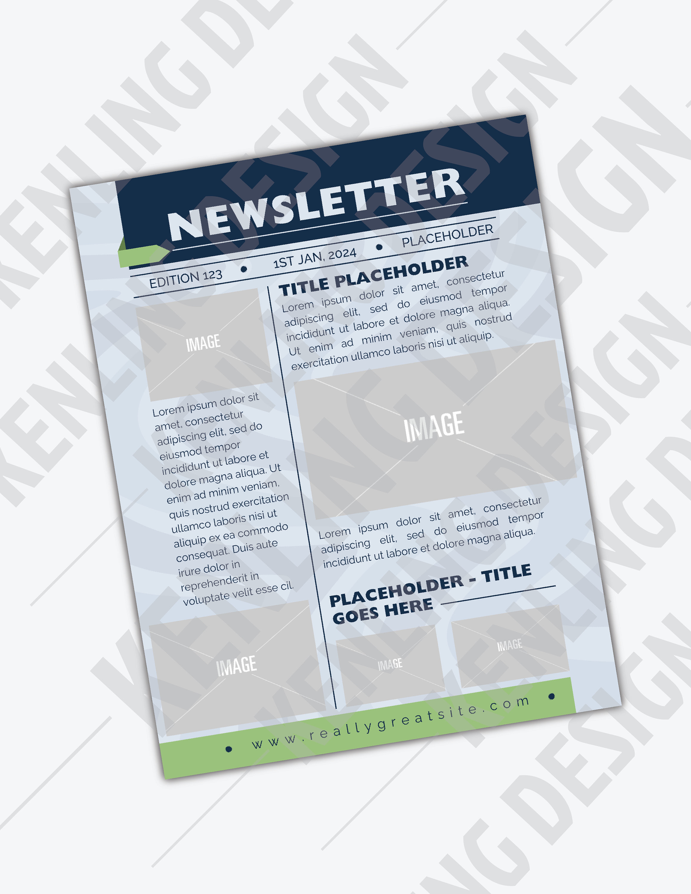 Editable Newsletter Template, Editable Newsletter Template, Business ...