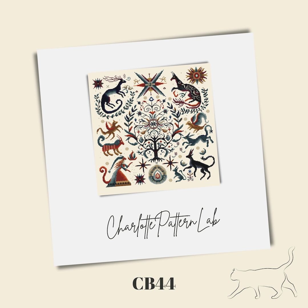 Fantastical Beasts Sampler - Mystic Bloom Cross-stitch With Magical ...