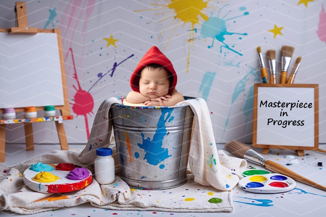 Masterpiece in Progress Digital Backdrop | Artistic Newborn Photography ...