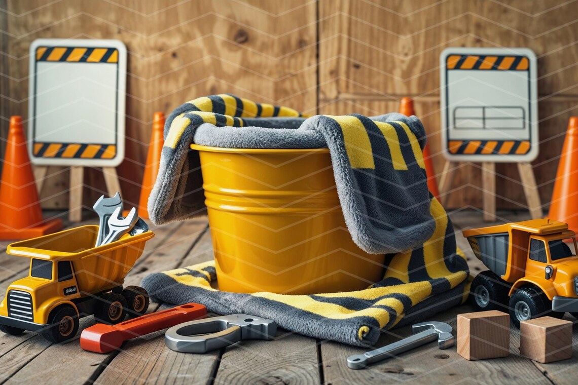 Under Construction Digital Backdrop | Baby Builder Newborn Photography ...