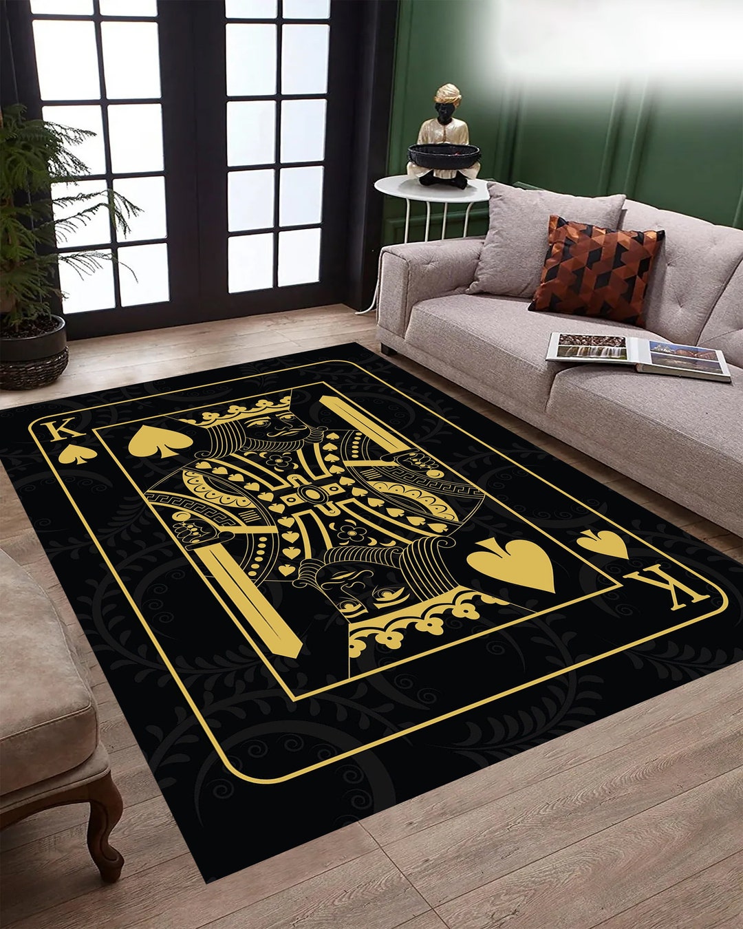 Game Card Rug,playing Card Rug,dark Aesthetic Rug,game Room Rug,gym Rug ...
