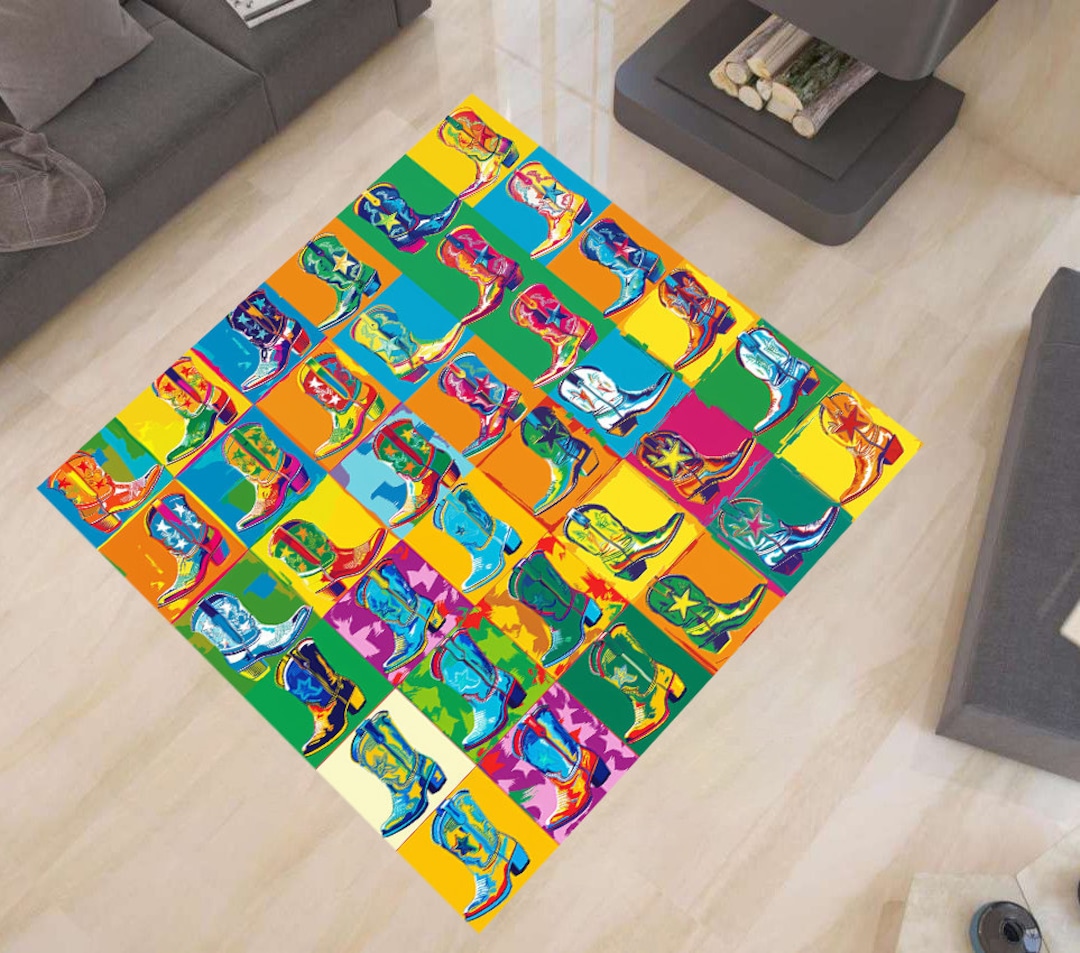 Cowboy Boots Rug,shoes Rug,aesthetic Rug,western Rug,cowgirl Rug,cowboy ...