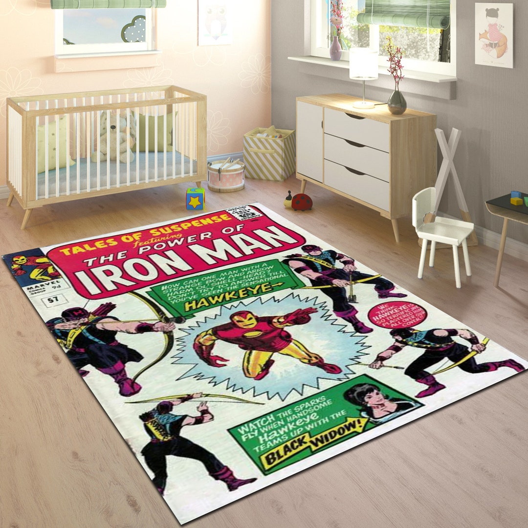 Indestructible Iron Man Comic,iron Man Rug,cartoon Rug,magazine Rug ...