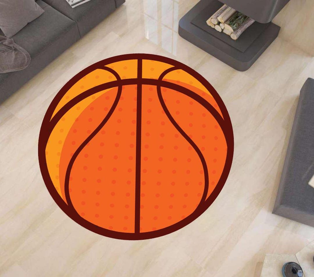 Basketball Ball Rug,ball Rug,basketball Rug,court Rug,field Rug,round ...