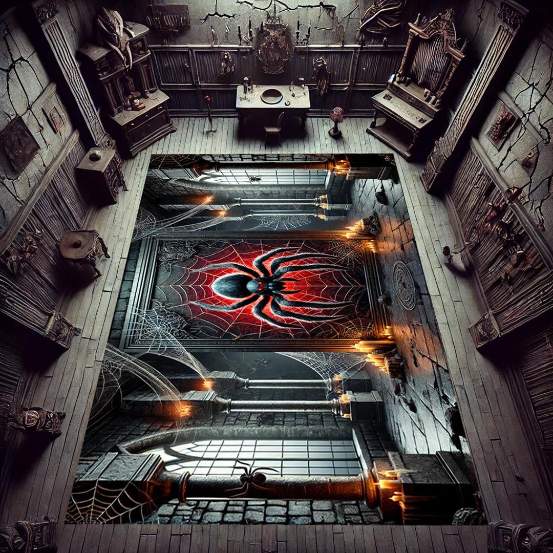 Spider Rug: Gothic Horror Home Decor, Creepy Bedroom Rug - Etsy