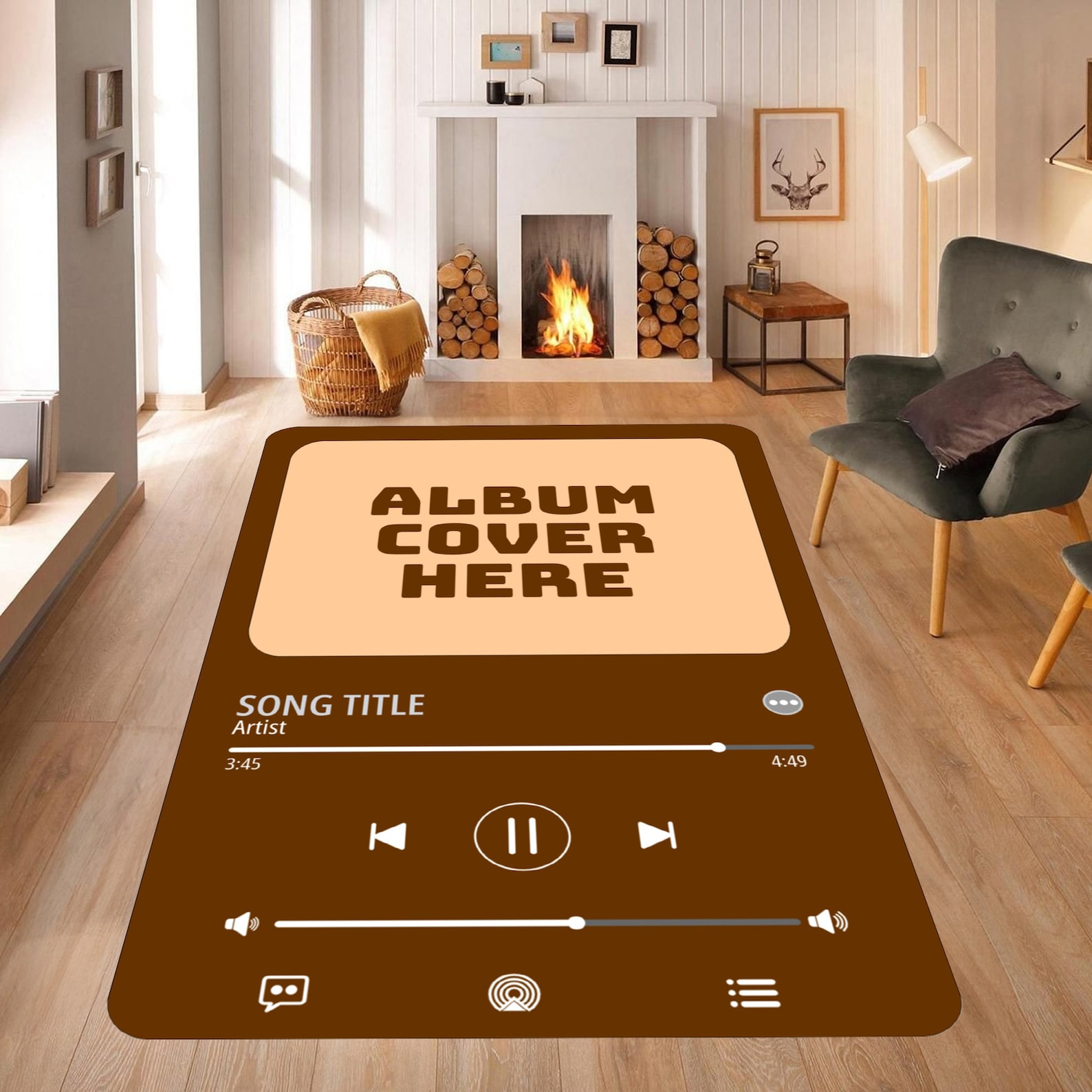 Album Cover Rug,music Lover Home Decor,personalizable Music Home Decor ...