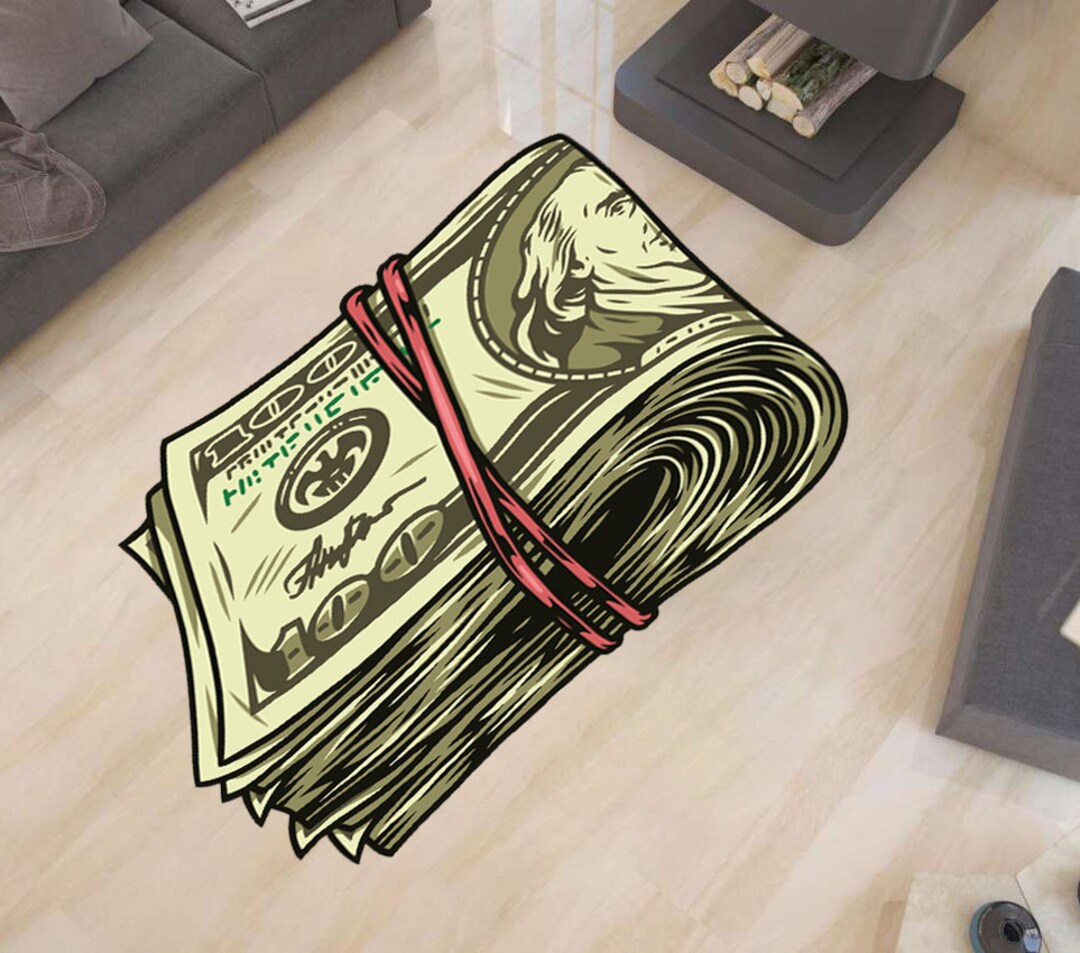 Banknote Rug,shaped Carpet,dollar Home Decor,currency Rug,money Rug ...