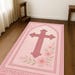 Christian Prayer Rug: Floral Cross Design, Catholic Gift - Etsy