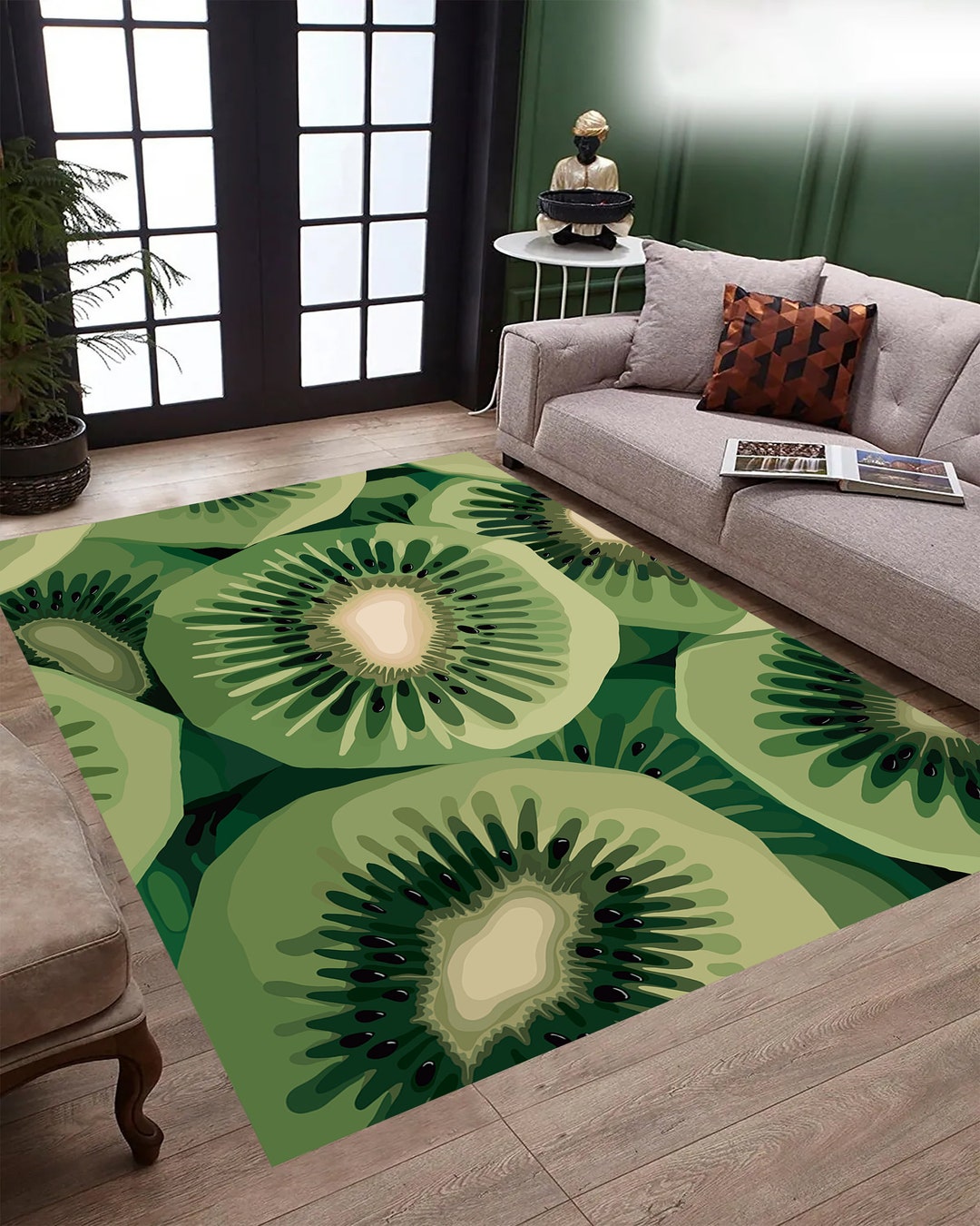 Kiwi Rug,fruit Rug,funny Rug,popular Rug,green Rug,aesthetic Rug,modern ...